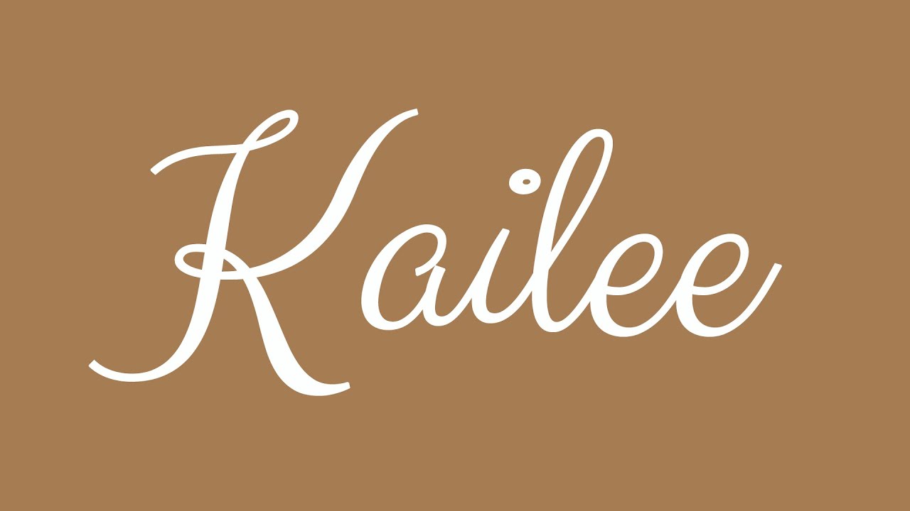 Learn how to Sign the Name Kailee Stylishly in Cursive Writing - YouTube