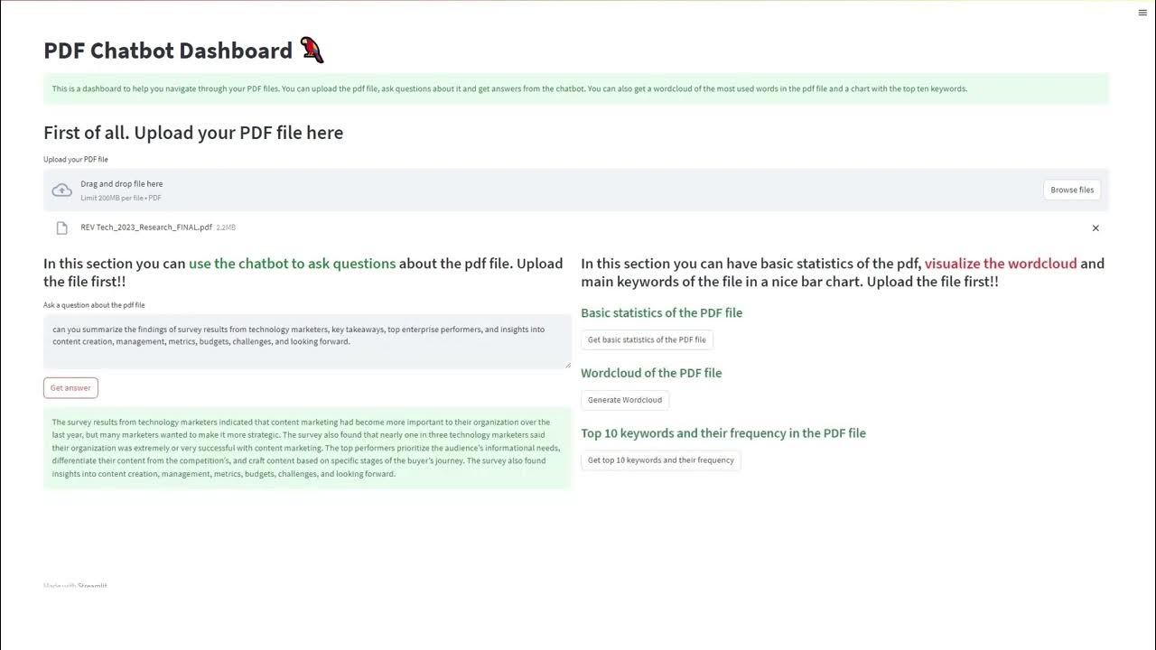 Streamlit Langchain PDF Dashboard Chatbot - YouTube