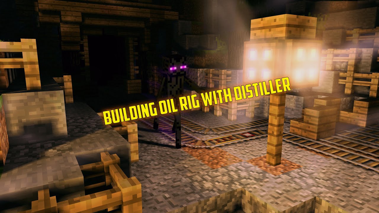 (Survive in Minecraft) - Building oil rig with distiller (Build craft ...