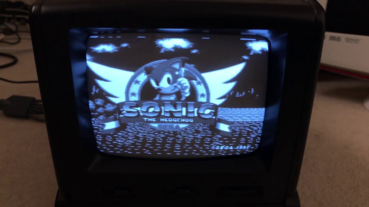 Playing Sonic the Hedgehog on a Black and White CRT TV - YouTube