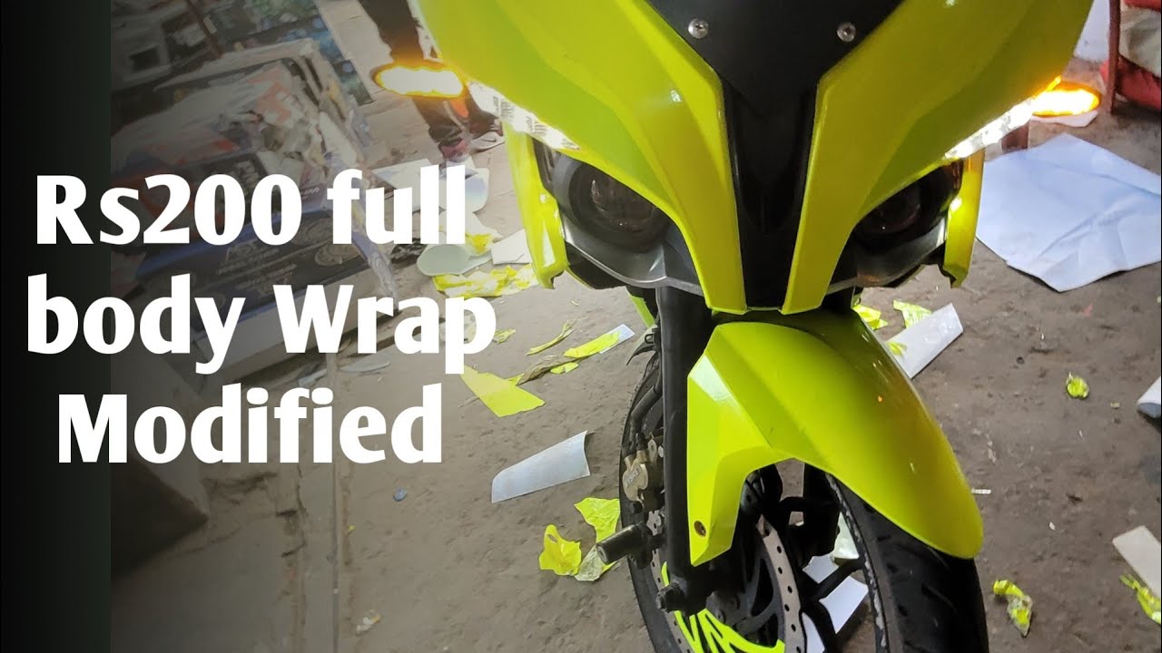 Finally pulsar rs200 wrap modification done - YouTube