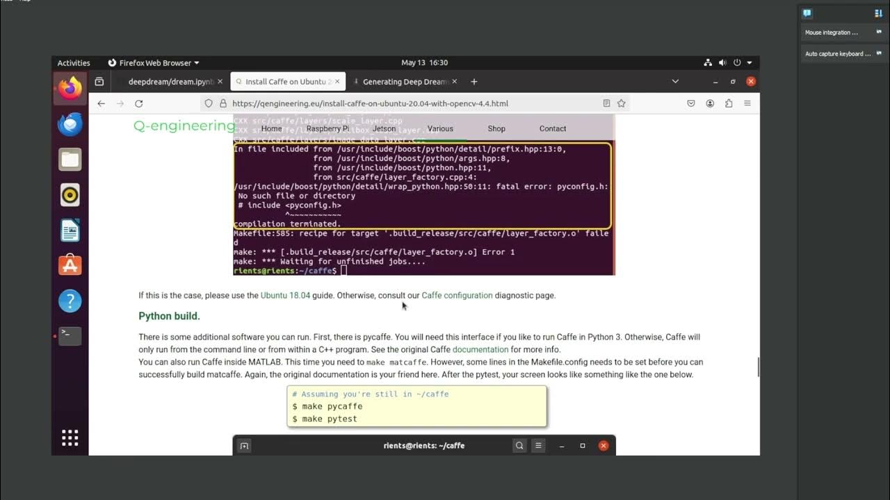 Introduction to ML running Deepdream on Ubuntu 20.04 with Python 3 Pt 2 - YouTube