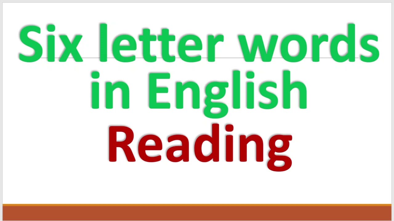 Six Letter Words Sight Words Reading YouTube