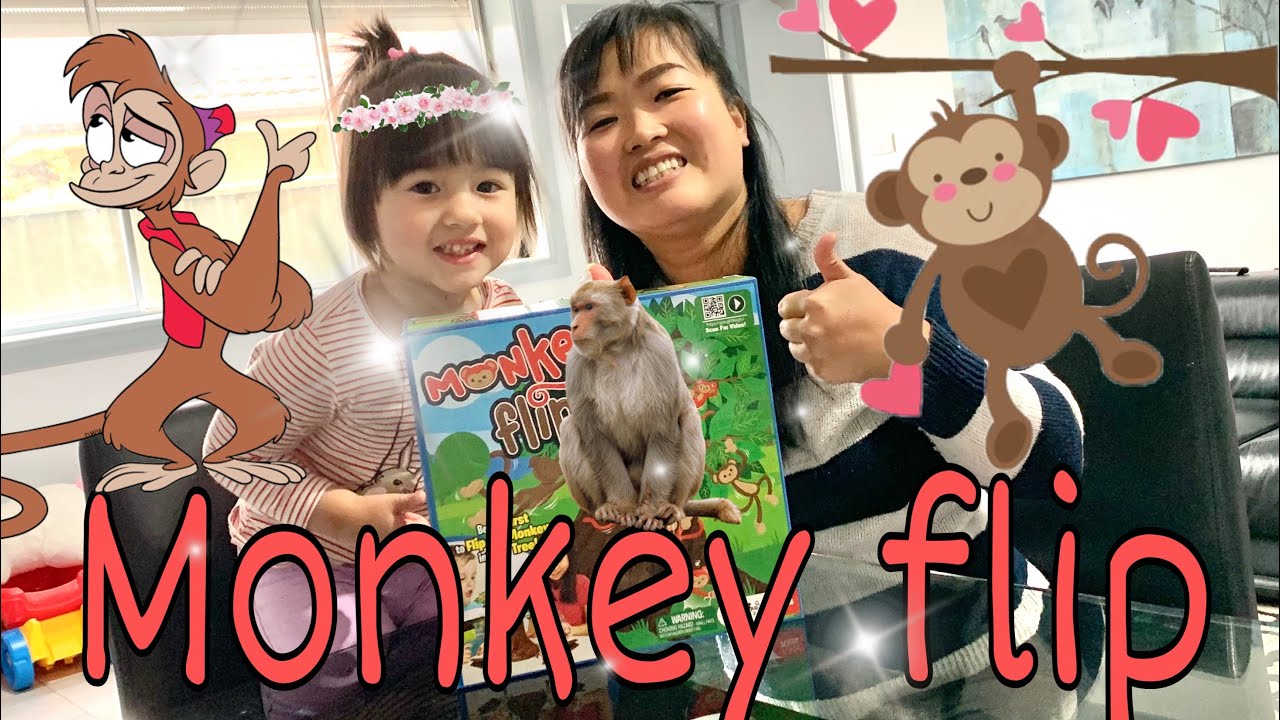Playing Monkey Flip - toddlers fun game - YouTube