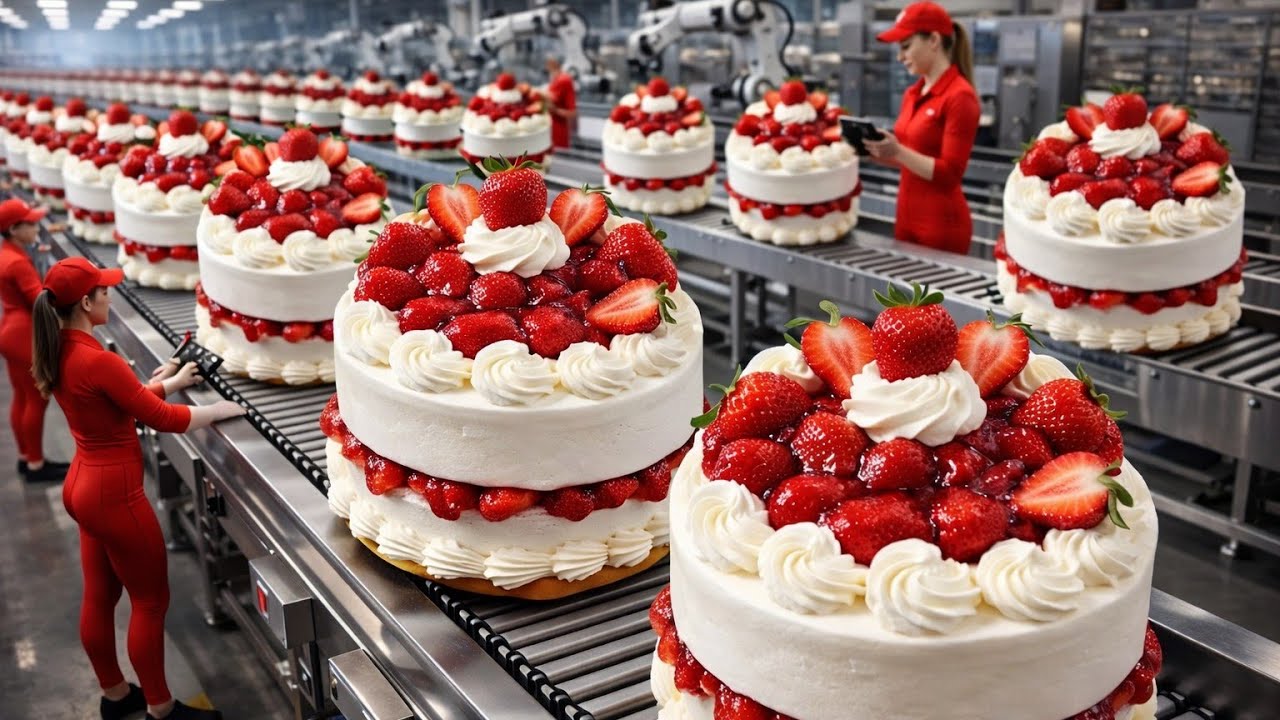 How Millions of Cakes Are Made in a Factory | Automatic Cakes Factory ...