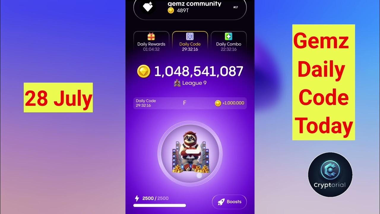 Gemz Daily Cipher Code Today 28 July l Gemz daily Cipher Code & Combo Card l Gemz Cipher Code ...