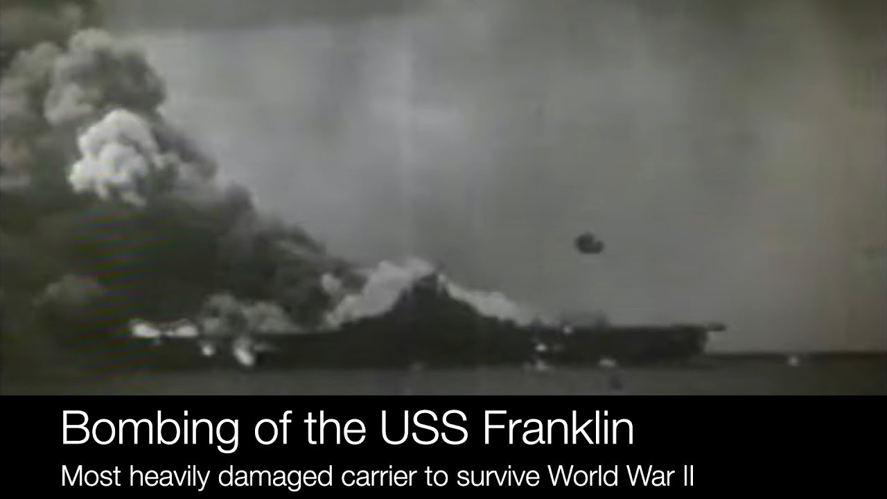 Bombing of the USS Franklin aircraft carrier - YouTube