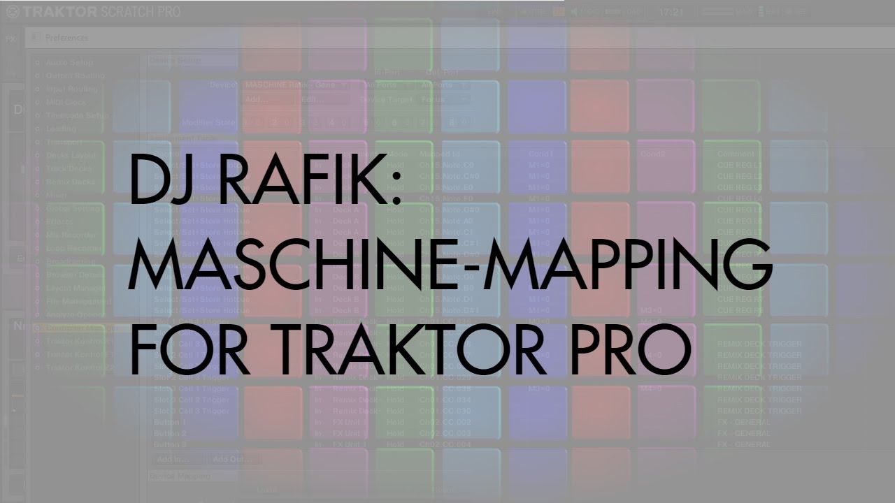 DJ Rafik: My Maschine Mapping for Traktor (Free DL) - YouTube