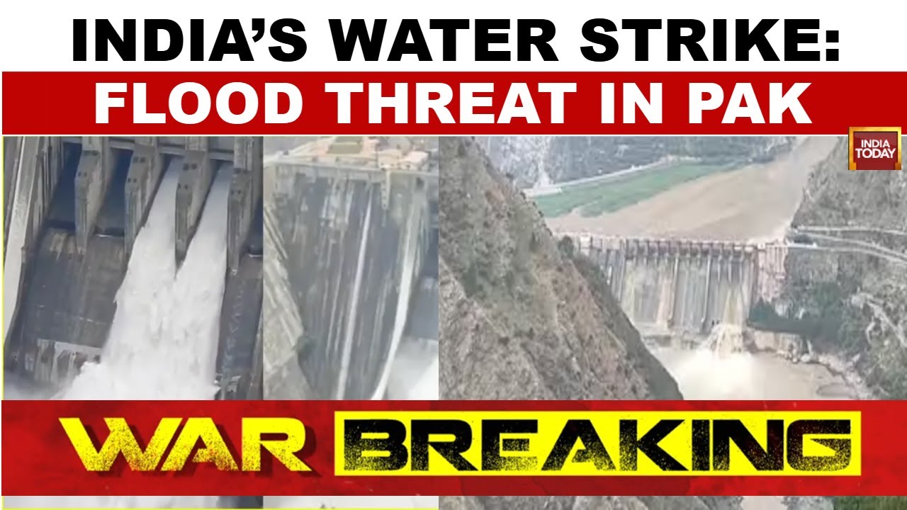 India Water Strike: Chenab Waters Gush Into Pakistan As Salal Dam Gates ...