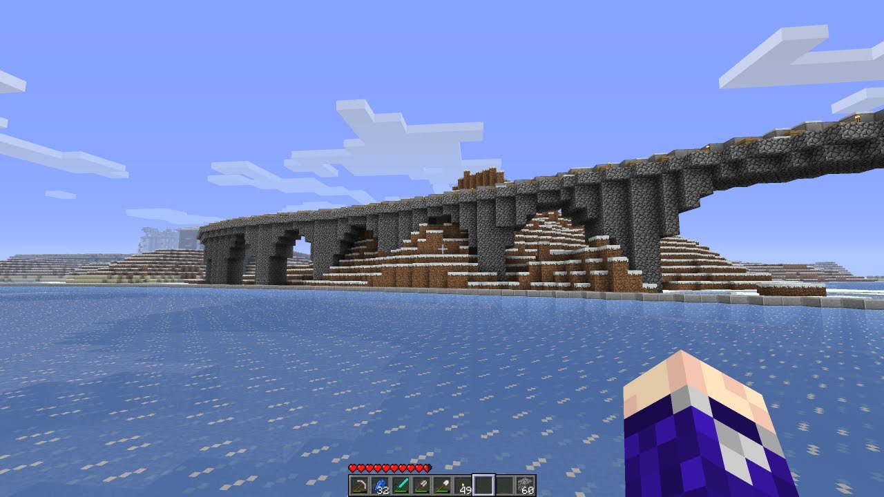 Bridge Building in Beta Minecraft on the Back to Beta server - YouTube