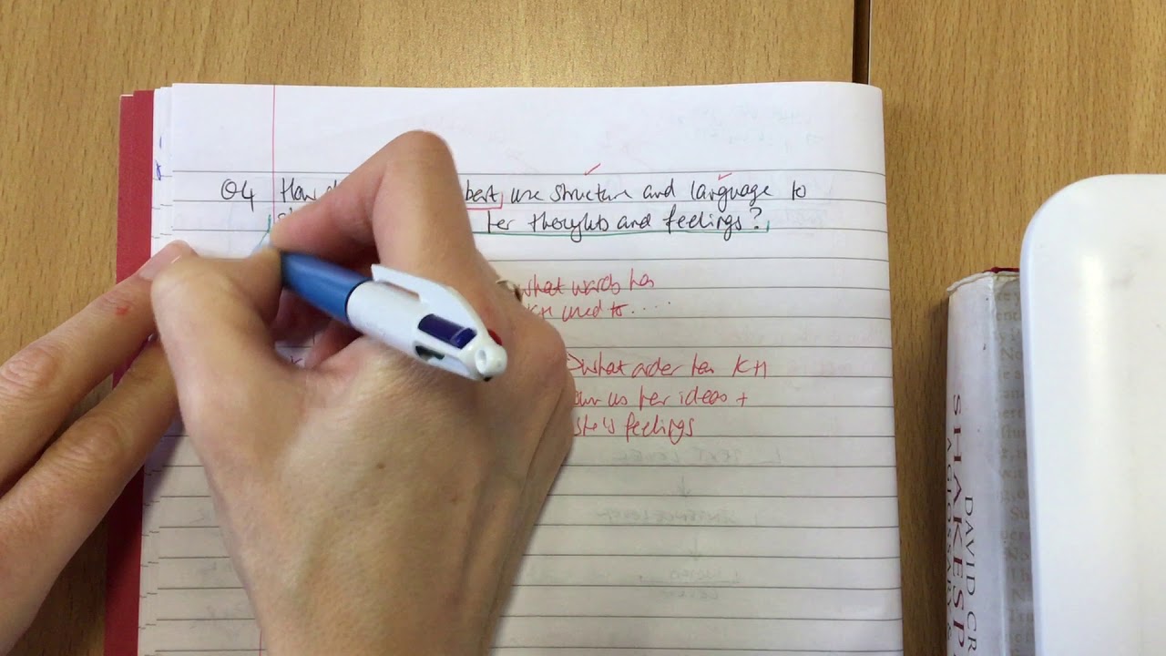 iGCSE Explorer's Daughter: How to answer the question on structure and ...