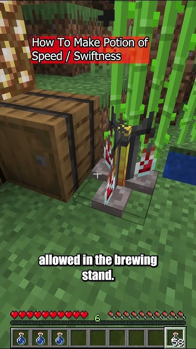 How To Make Potions of Speed Swiftness in Minecraft #minecraft #shorts ...
