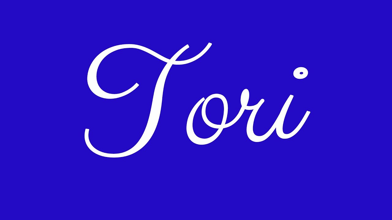 Learn how to Sign the Name Tori Stylishly in Cursive Writing - YouTube
