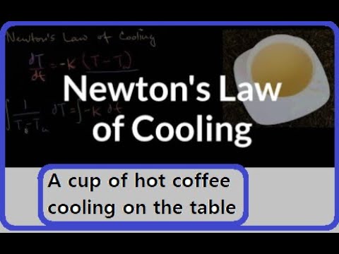 Newton's Law of Cooling: cup of coffee on a table. Exam 2 review in ...