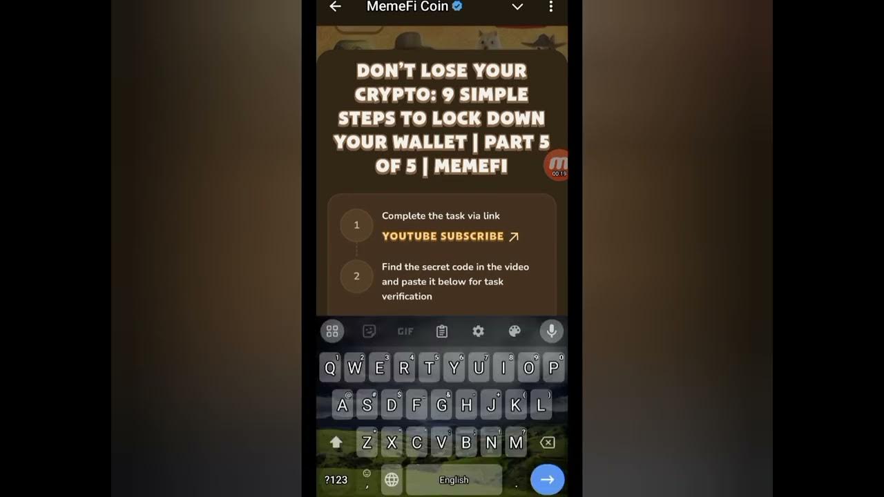 Don't lose your crypto | 9 simple steps to unlock down your wallet | part 5 of 5 | Memefi code ...