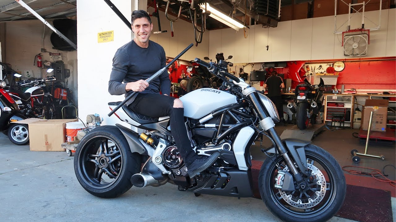 Building Custom Drag Bars for the Xdiavel! - YouTube