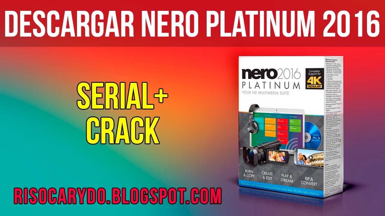 Descargar Nero 2016 Platinum (FULL) (ESPAÑOL) (MEGA) (ULTIMA VERSIÓN) - YouTube