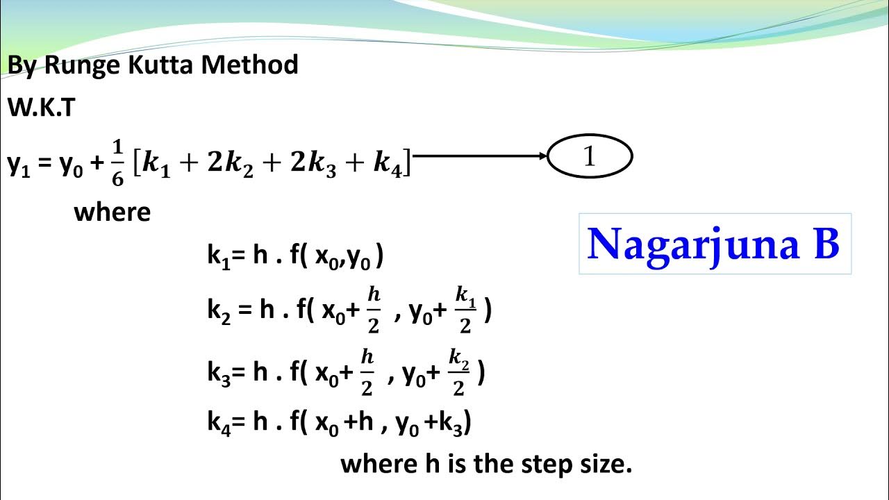 Runge Kutta Method To Solve Ordinary Differential Equation Of 1st Order And 1st Degree Pb1 Gtk