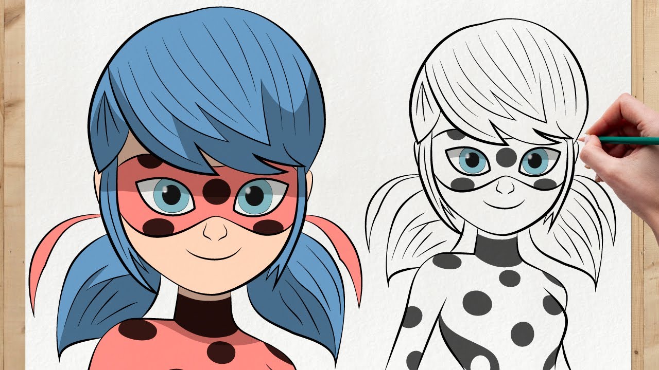 Wie man Ladybug zeichnet – Miraculous Tutorial für Kinder - YouTube