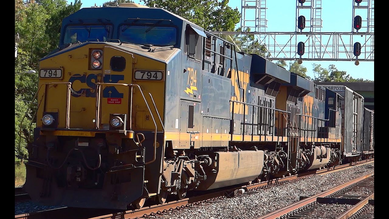 Long CSX Freight Train W/ Family Lines Covered Hopper - YouTube