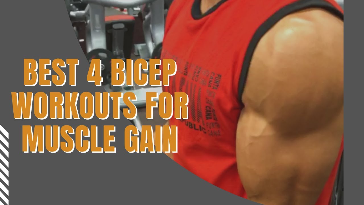 BEST 4 BICEP WORKOUTS FOR MUSCLE(WITH MOTIVATION) - YouTube