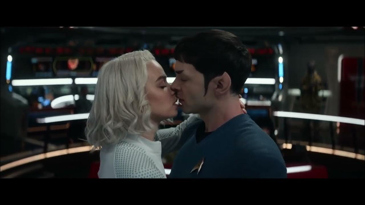 Star Trek: Strange New Worlds 1x07 / Kiss Scene — Spock and Chapel (Ethan Peck and Jess Bush ...