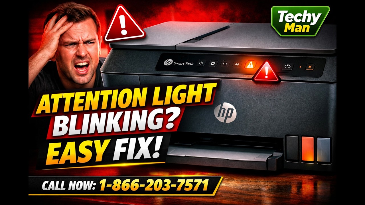 HP Smart Tank Attention Light Blinking? Easy Fix Guide - YouTube