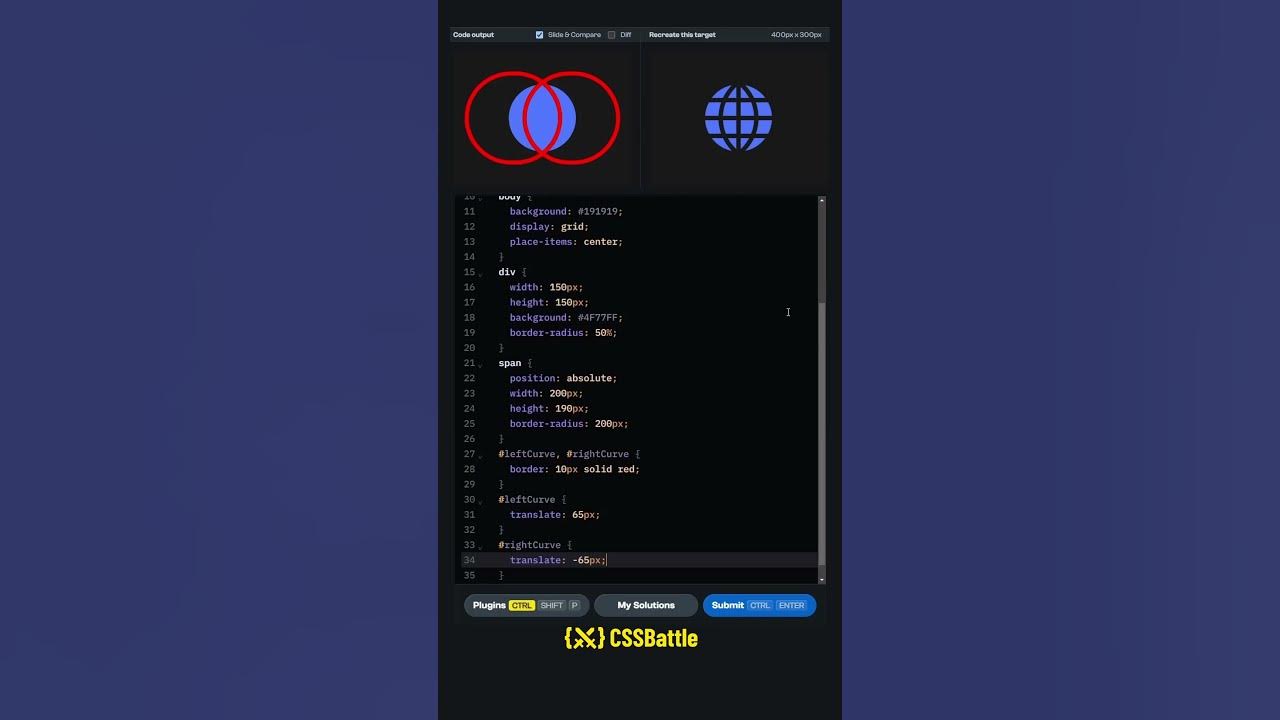 Css Battle 59 Earth Solution Cssbattle Codingshorts Coding Css Challenge Youtube