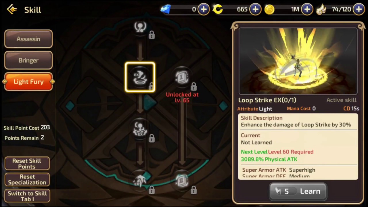 Dragon Nest M - Light Fury Skills Description - YouTube