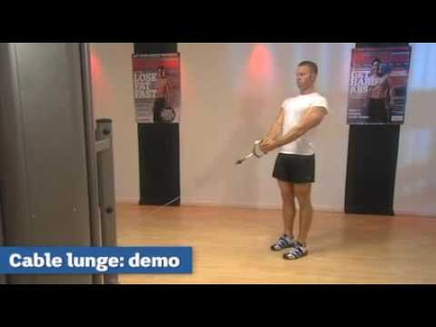 Cable lunge exercise - YouTube