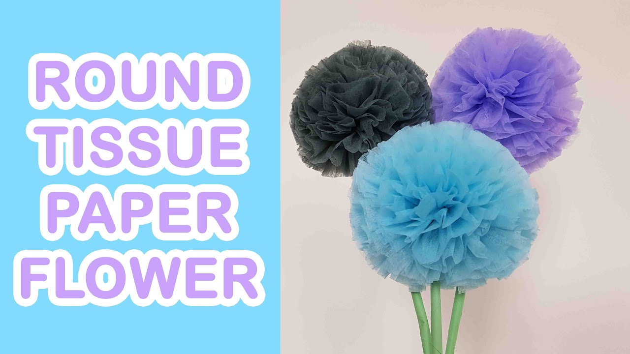 ow To Make Round Tissue Paper Flower - DIY Paper Craft | Ide kreatif ...