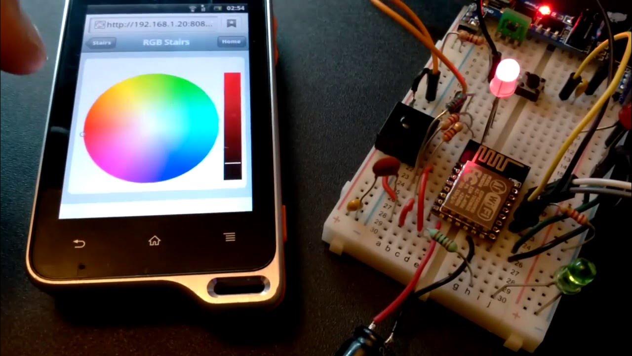 RGB lights with openHAB & MQTT & ESP8266 - YouTube