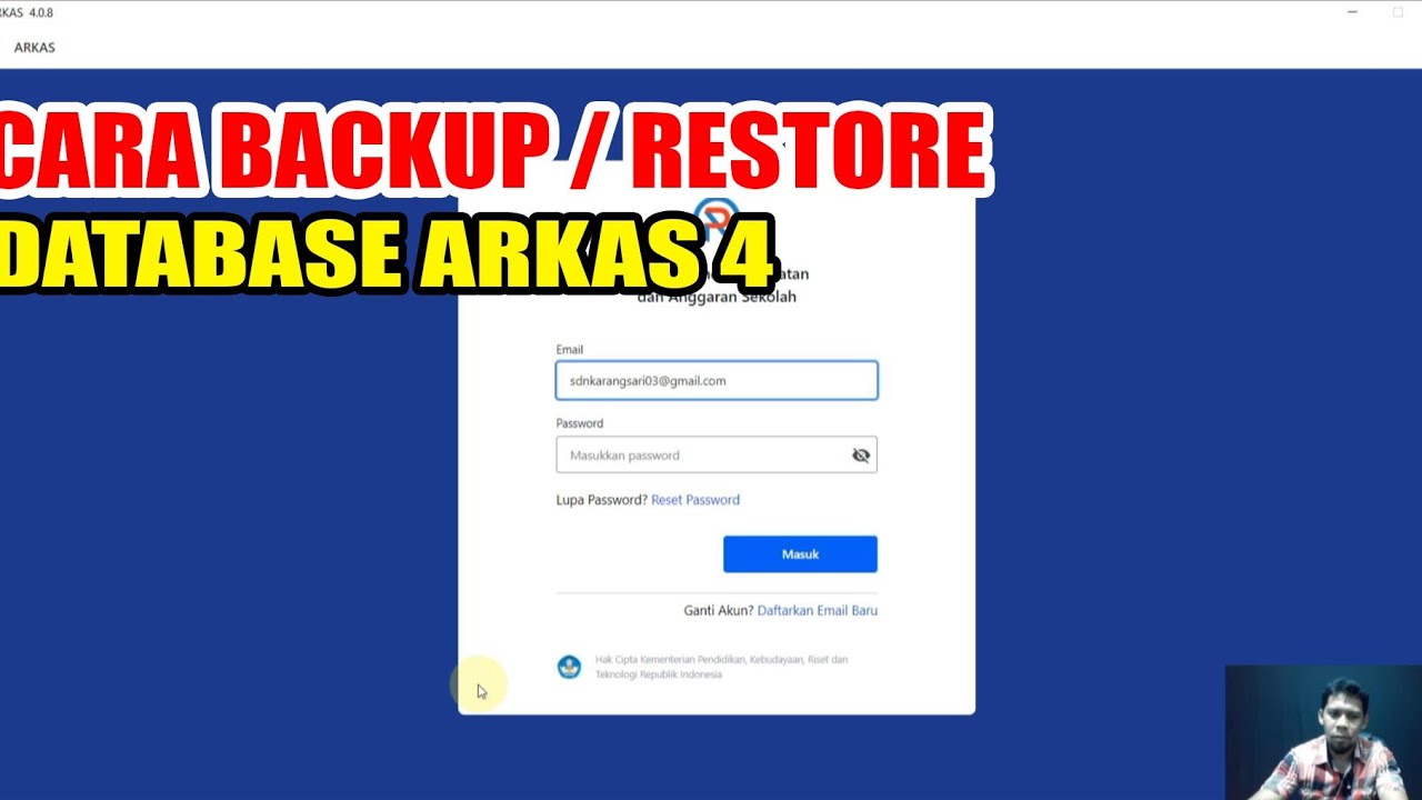 Cara Backup dan mengembalikan database arkas 4.0.8 | Backup/Restore Database Arkas 4 - YouTube
