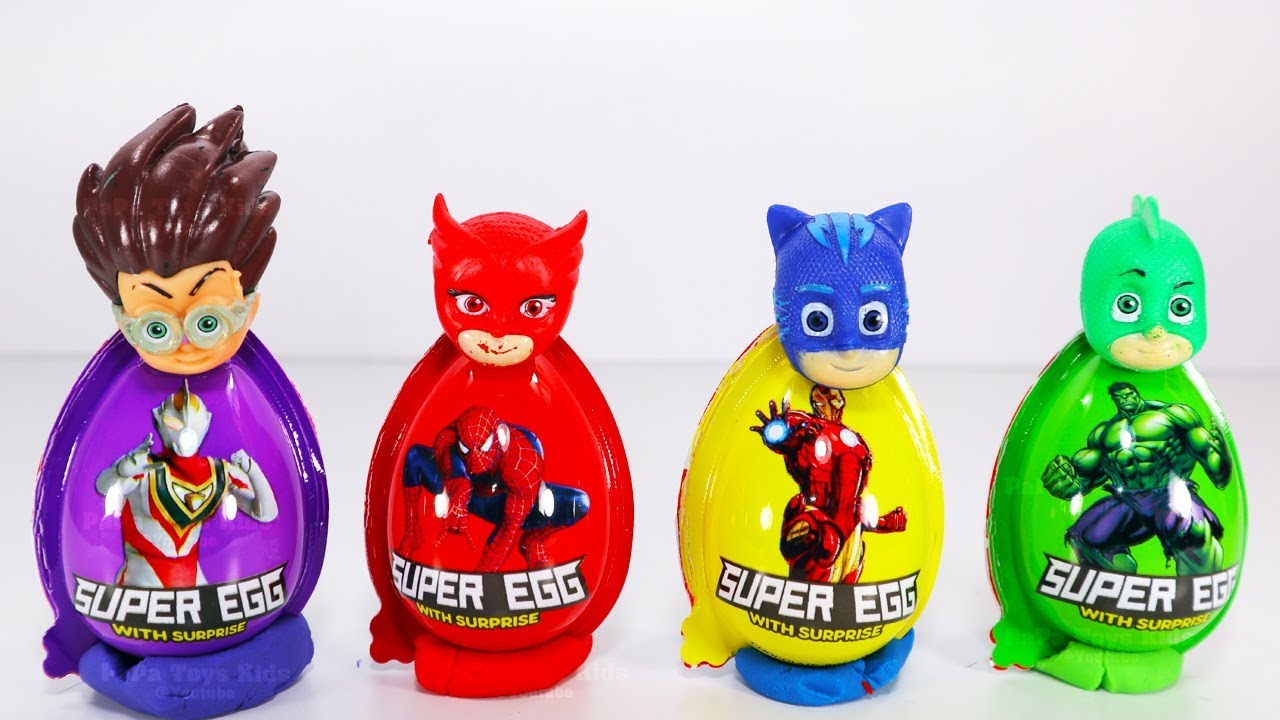 Pj Masks Wrong Head On The Surprise Eggs, Learn Colors With Super Egg ...