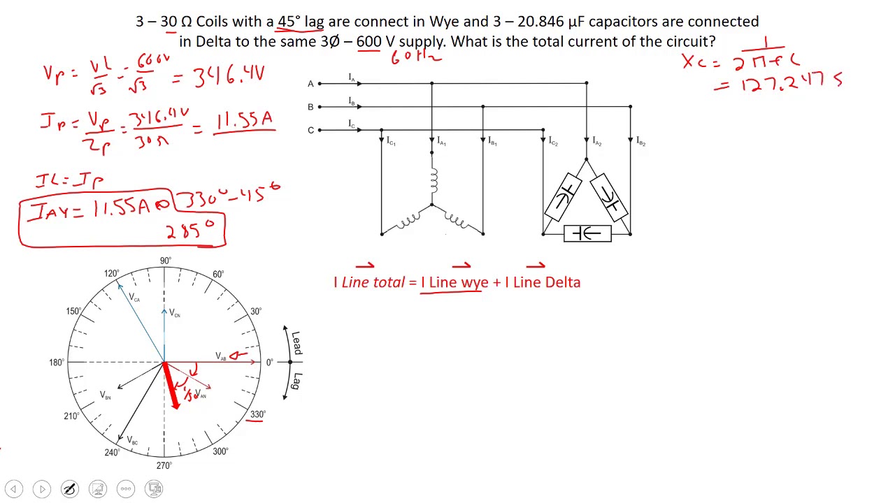 Wye Coils and Delta Capacitors on the same Supply - YouTube