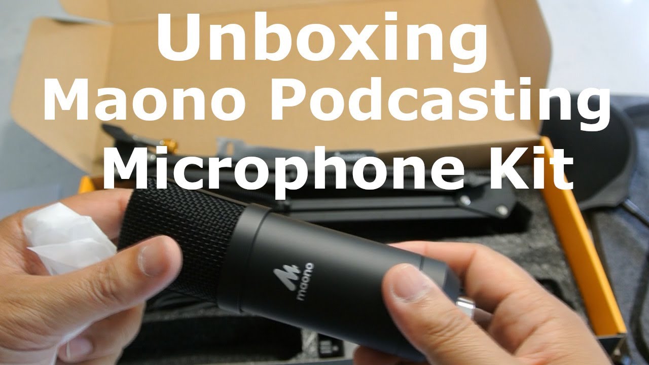 Unboxing Maono Podcasting Microphone Kit AU-AO4 | Condenser Microphone ...
