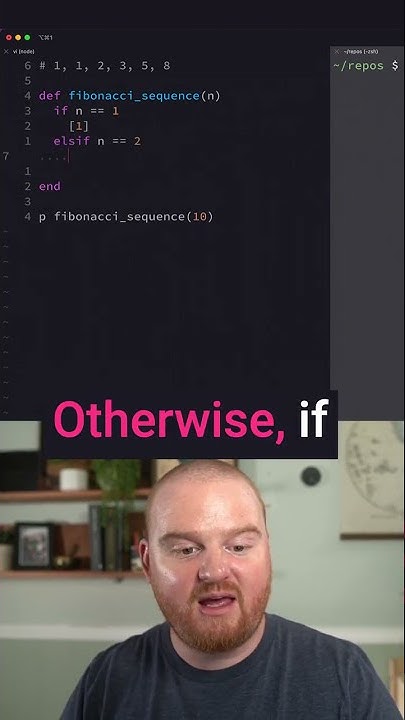 Fibonacci sequence with Ruby - YouTube