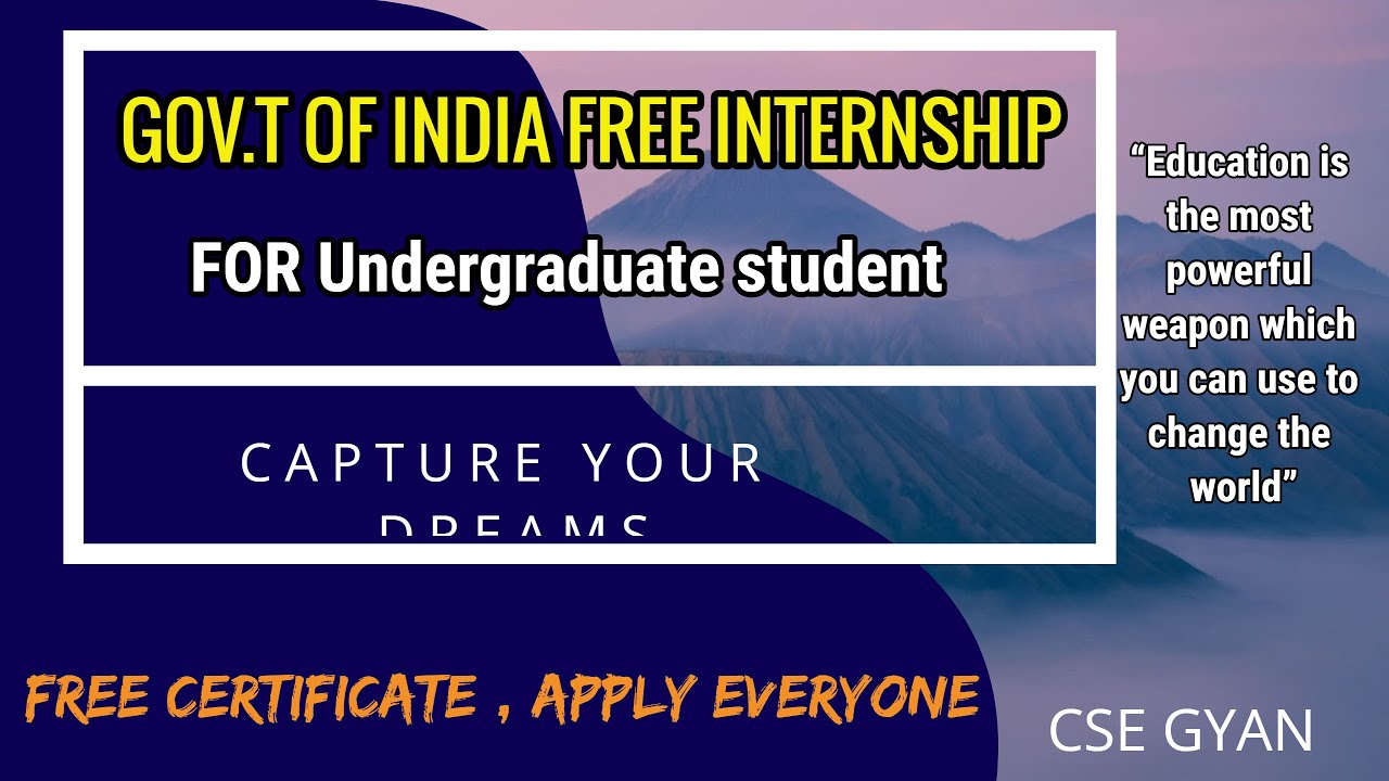 Mygov internship 2021 | Undergraduate student internship | government ...