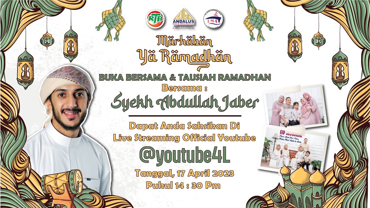 LIVE. Buka Bersama Syekh Abdullah Jaber - YouTube