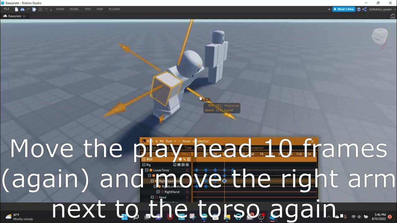 R15 & R6 Run Animation Tutorial | Moon Animator (Roblox Studio) - YouTube
