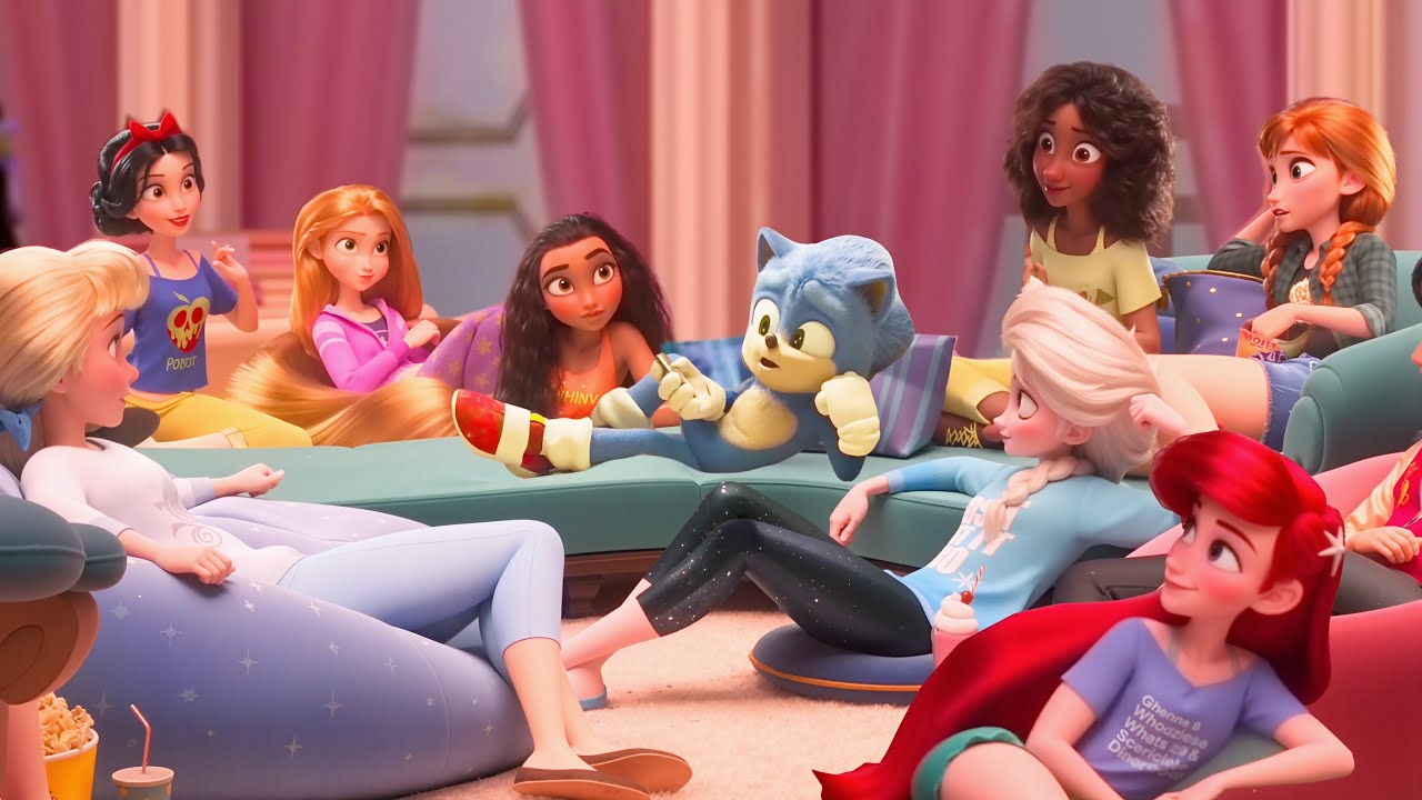 Sonic meets Disney Princesses 👑💙 - YouTube