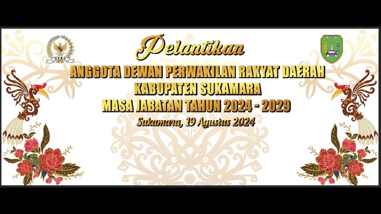 (LIVE) PELANTIKAN ANGGOTA DPRD KABUPATEN SUKAMARA MASA JABATAN 2024 ...
