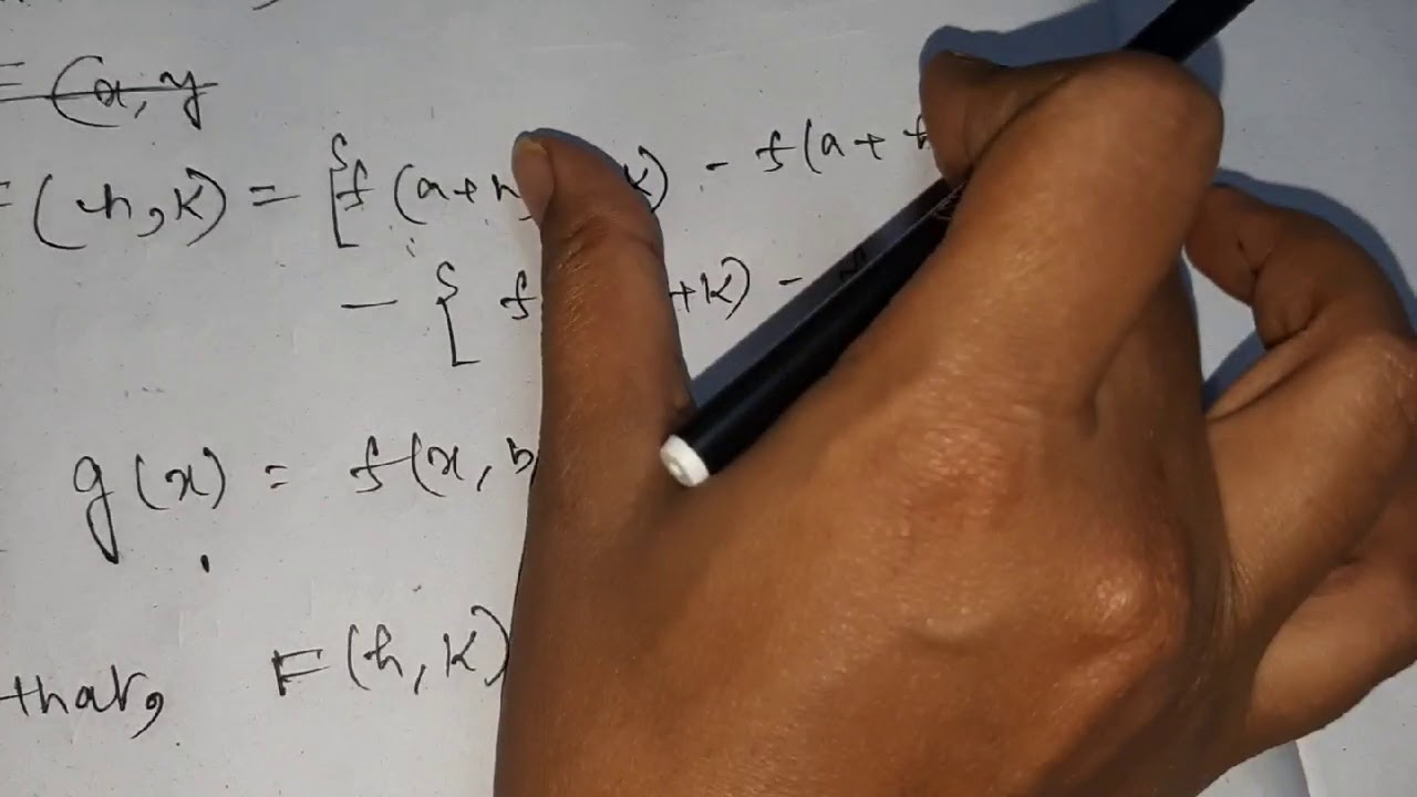 Schwarz theorem~on equality of 2nd order mixed derivatives~Lecture 2 ...