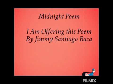 I am offering this poem - YouTube