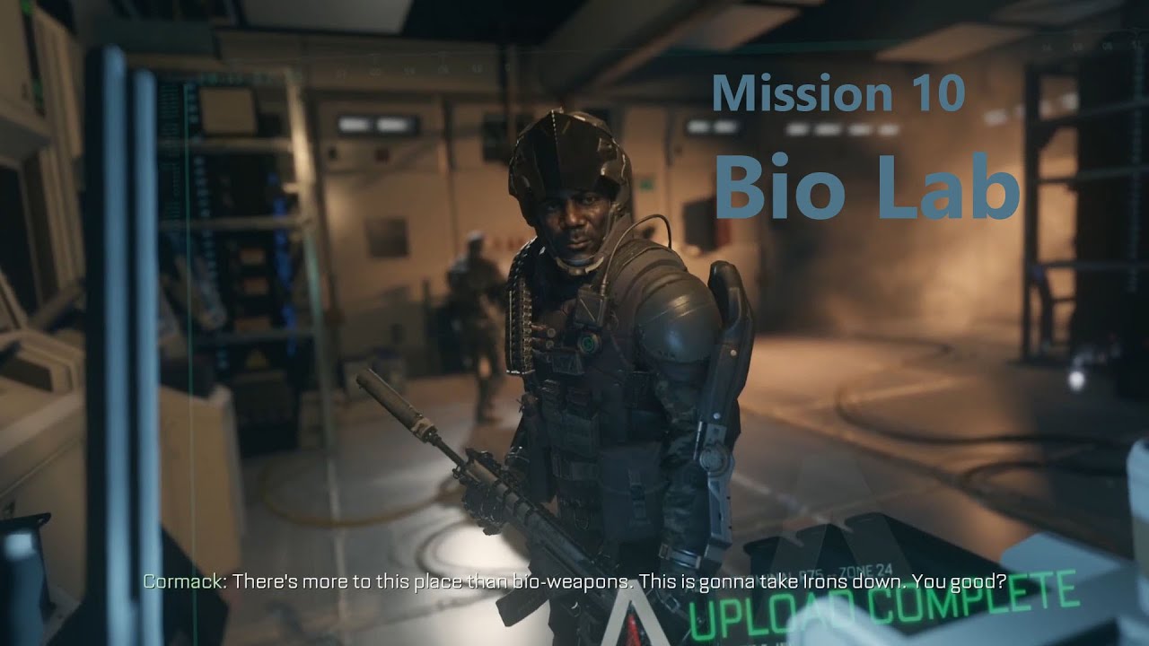 COD: AW - Mission 10 Bio Lab - Rip The Room...Drives, Data Pack ...