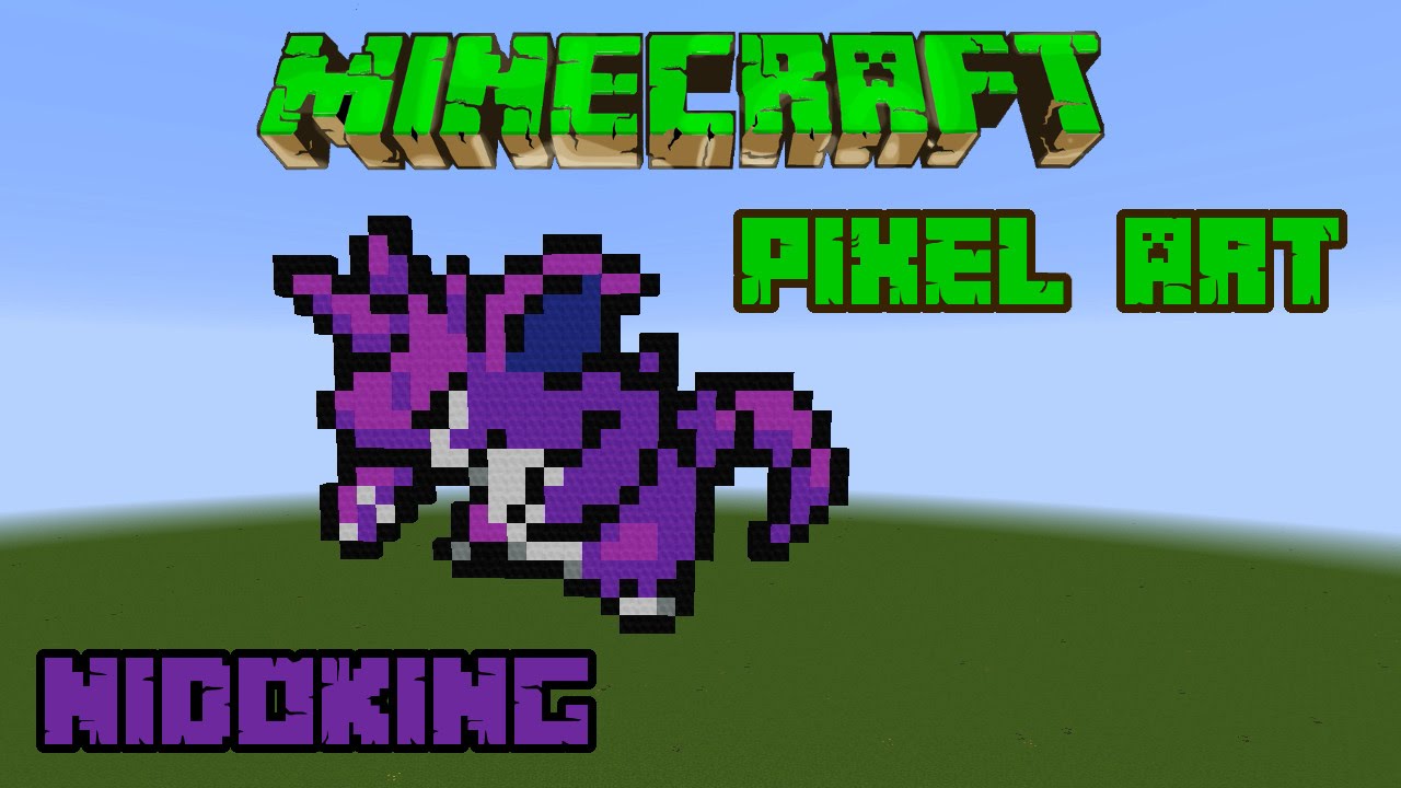 Minecraft Pixel Art - Nidoking - YouTube