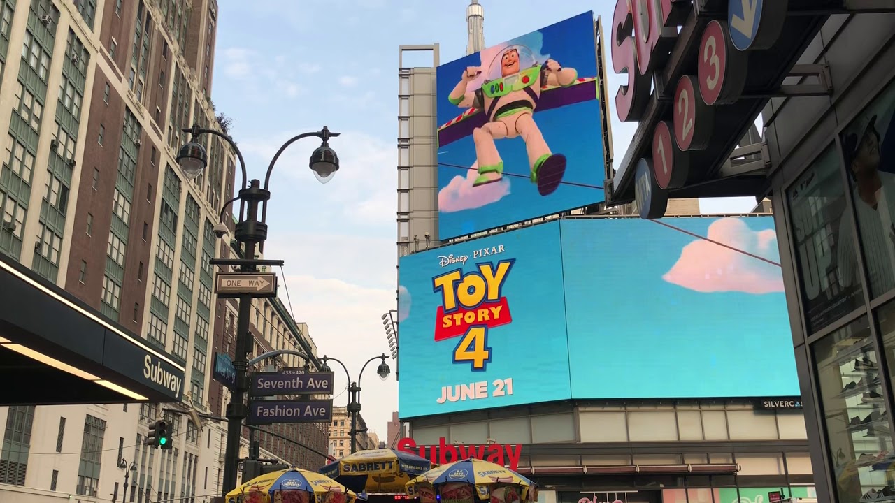 YOUR MOMENT OF ZEN: Toy Story 4 ad across from Macy’s - YouTube