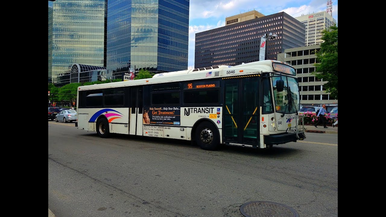 2012 NABI 416 bus 6294 on NJT Route 95 from Newark to Scotch Plains ...