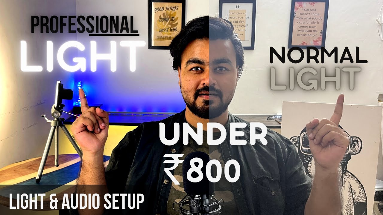 CINEMATIC LIGHTING YouTube Setup For Beginners (Home Studio) | ₹500 मे ...