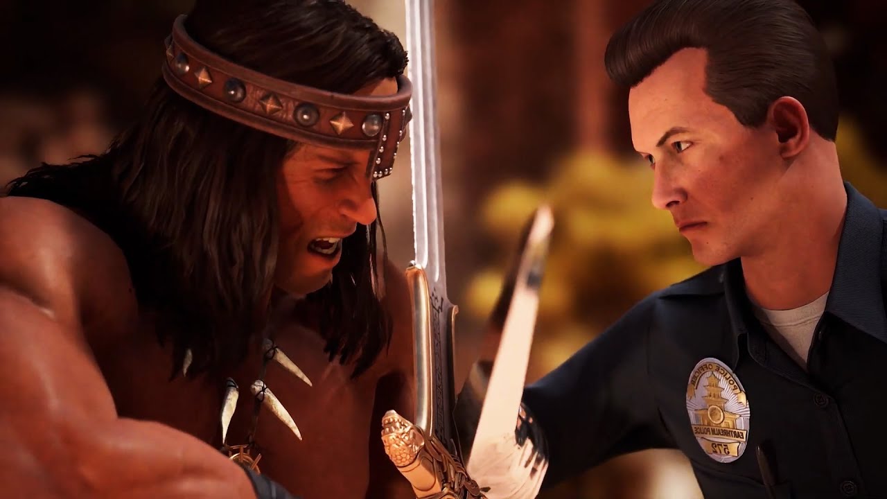 T-1000 MK1 vs Conan The Barbarian Mortal Kombat 1: Khaos Reigns - YouTube